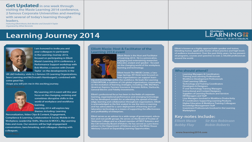 The Learning Journey 2014 - Donald H Taylor